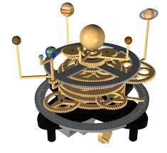 Explain Clockwork model of the solar system showing the movements of ...